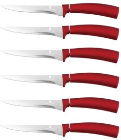 Sada steakových nožů 6 ks Burgundy Metallic Line