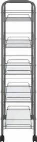 Kuchyňský vozík s 5 patry šedý 46 x 26 x 105 cm železo 336330