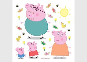 Dětská samolepka na zeď Prasátko Peppa | 30 x 30 cm | DDKS3831