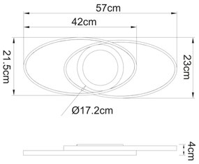 Globo 67239-24B - LED Stropní svítidlo REGGY LED/24W/230V