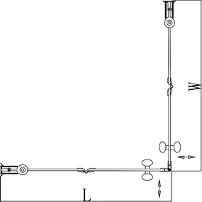 BPS-koupelny Čtvercový sprchový kout HYD-SK1290B 90x90 chrom/transparent + vanička HYD-SSV-SXL02B černá