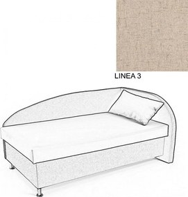Dřevona - Elitte Čalouněná postel AVA NAVI, s úložným prostorem, 120x200, pravá, LINEA 3