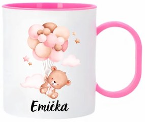 Plastový hrníček Medvídek s balónky