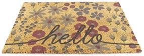 Rohožka z kokosového vlákna 40x60 cm Hello Scribbly Floral – Artsy Doormats