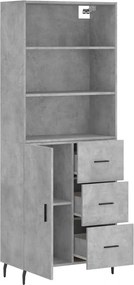 Skříň highboard betonově šedá 69,5x34x180 cm kompozitní dřevo 3189465