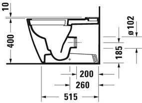 Duravit Viu - Stojící WC kombi, Bílá 2191090000