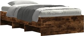 Rám postele bez matrace kouřový dub 90x200 cm kompozitní dřevo 3295678
