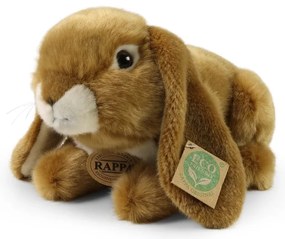 Rappa Plyšový králík hnědý 25 cm ECO-FRIENDLY