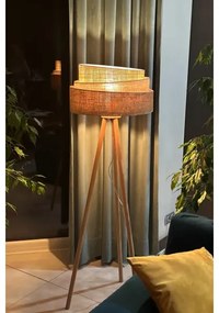 Duolla - Stojací lampa YUTE TRIO 1xE27/15W/230V pr. 45 cm hnědá/šedá/béžová