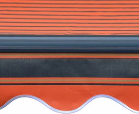 Ručně zatahovací markýza s LED světlem 350x250 cm oranžovohnědá 3055225