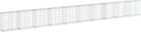 Gabionový koš s víkem 1 000 x 50 x 100 cm pozinkované železo 3295151