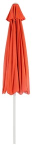 Slunečník N19 Ø 3m sklopný polyester/hliník - terakota