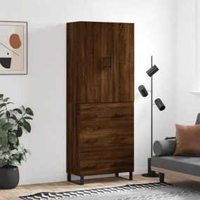 vidaXL Skříň highboard 69,5 x 34 x 180 cm kompozitní dřevo [3195867] Barva: hnědý dub