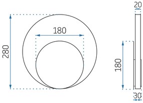 Toolight Moderní nástěné svítidlo APP992-W