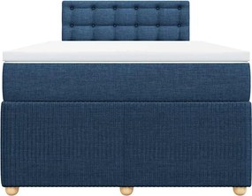 Box spring postel s matrací modrá 120x200 cm textil 3289743