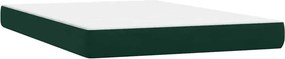 Box spring postel s matrací tmavě zelená 160x220 cm samet 3317574