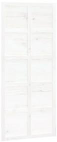 Posuvné dveře bílé 90 x 1,8 x 214 cm masivní borové dřevo
