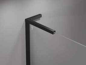 Mexen Mist L sprchový kout půlkruhový výkyvný 100 x 100 cm, černý rám, černý - 8A32L-100-100-70-70