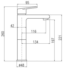 RAV Slezák CO130.0Z - Umyvadlová baterie COLORADO 26 cm lesklá zlatá