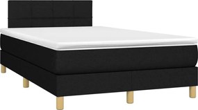 vidaXL Box spring postel s matrací a LED 120 x 200 cm textil [3133704] Barva: Tmavě šedá