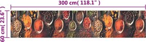 Kuchyňský koberec omyvatelný Lžíce a koření 60 x 300 cm samet 136545