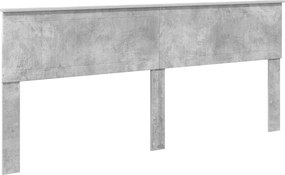 Rám postele s čelo Betonově šedá 200 x 200 cm Kompozitní dřevo 3410857