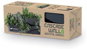 Květináč Prosperplast CASCADE GARDEN WALL sada 2 květináčů antracit