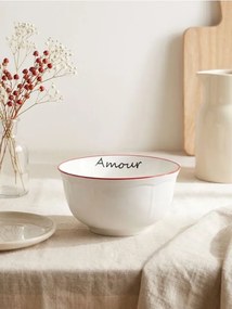Sinsay - Keramická miska s nápisem Amour - bílá