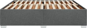 Rám postele bez matrace tmavě šedý 200 x 200 cm textil 3284500
