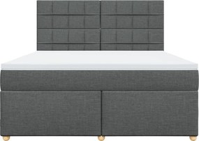Box spring postel s matrací tmavě šedá 180x200 cm textil 3293660