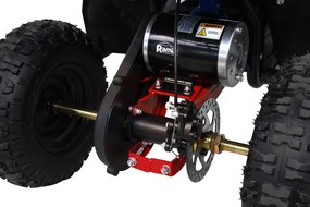 Ramiz Čtyřkolka na baterie E-STAR červená 35 km/h + motor 1000W + nafukovací kola + nastavení sedadla