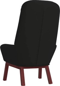 Relaxační křeslo černé samet 341224