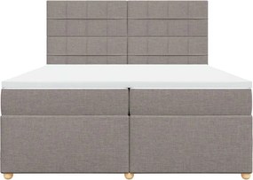 Box spring postel s matrací taupe 200x200 cm textil 3291391