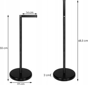 Držák se zásobníkem na toaletní papír SPRINGOS TS0002 černý
