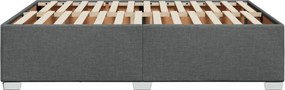 Rám postele bez matrace tmavě šedý 140 x 190 cm textil 3284472