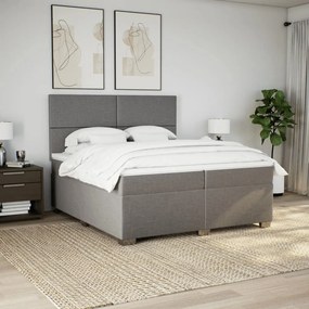Box spring postel s matrací taupe 200x200 cm textil 3290592