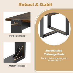 Costway Odkládací stolek industriální do malých prostor do obýváku