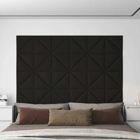 vidaXL Nástěnné panely 12 ks 30 x 30 cm textil 0,54 m² [343936] Barva: Černá