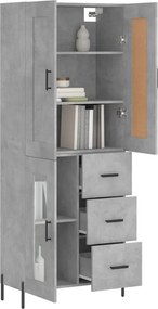 Skříň highboard betonově šedá 69,5x34x180 cm kompozitní dřevo 3199949
