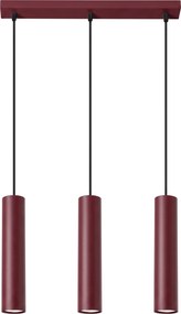 Sollux Lighting Závěsné svítidlo LAGOS 3L bordó