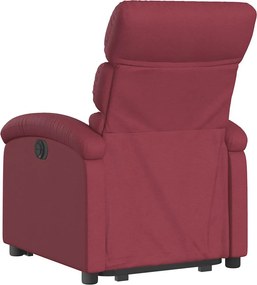 Zvedací polohovací křeslo vínové textil 3203981