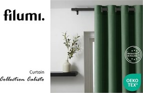 Tmavě zelený dimout závěs 265x250 cm Calisto – Filumi