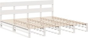 Postel bez matrace bílá 200 x 200 cm masivní borovice 3302307