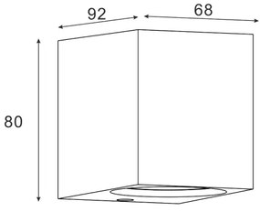 Zuma Line SJ20211-1W-Venkovní nást. svítidlo HARMONIA 1xGU10/35W/230V IP44 černá