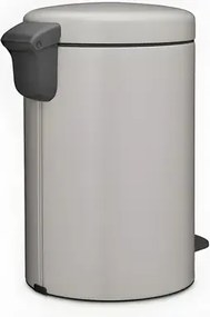 Brabantia Newicon pedálový odpadkový koš jemně šedá / 12 L / průměr 25