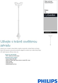 LED Venkovní sloupkové svítidlo Philips Robin 15475/31/16 bílé