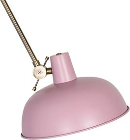 Nástěnné svítidlo s ramenem a vypínačem Milton Pink