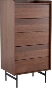 Komoda v dekoru ořechu v tmavě přírodní barvě 60x118,5x45 cm Örgryte – Jotex