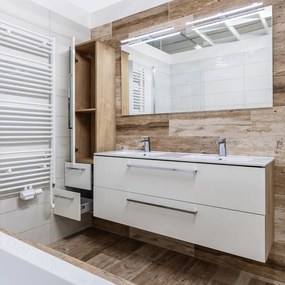 Mereo, Mereo Bino, koupelnová skříňka s keramickým umyvadlem 81 cm, dub Arlington, MER-CN621