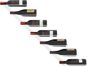vidaXL Nástěnný stojan na víno na 7 lahví kov [340896] Barva: Černá